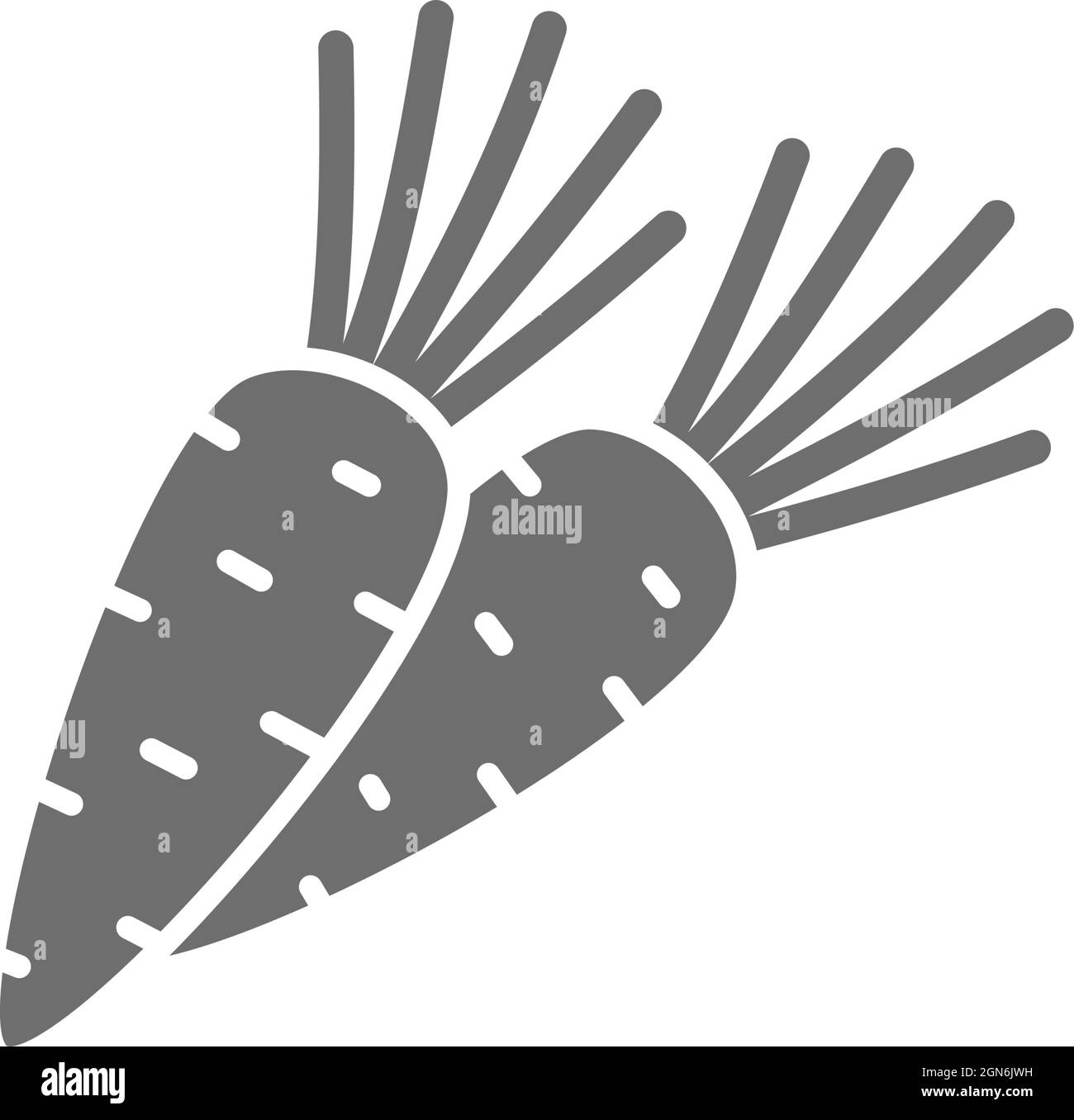 Carrot, vegetable grey icon. Isolated on white background Stock Vector ...