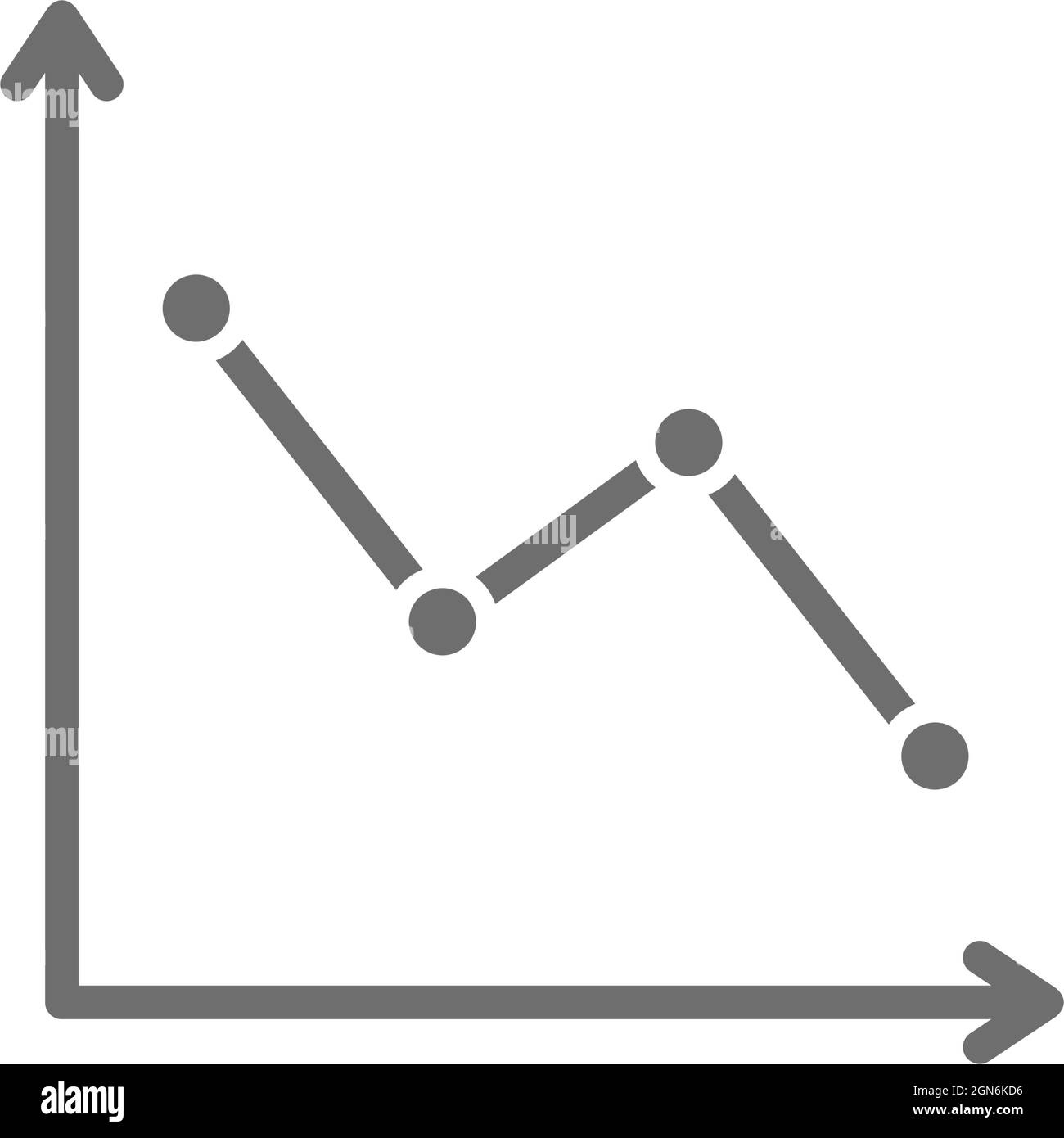 Down graph, analyzing chart patterns grey icon Stock Vector Image & Art ...