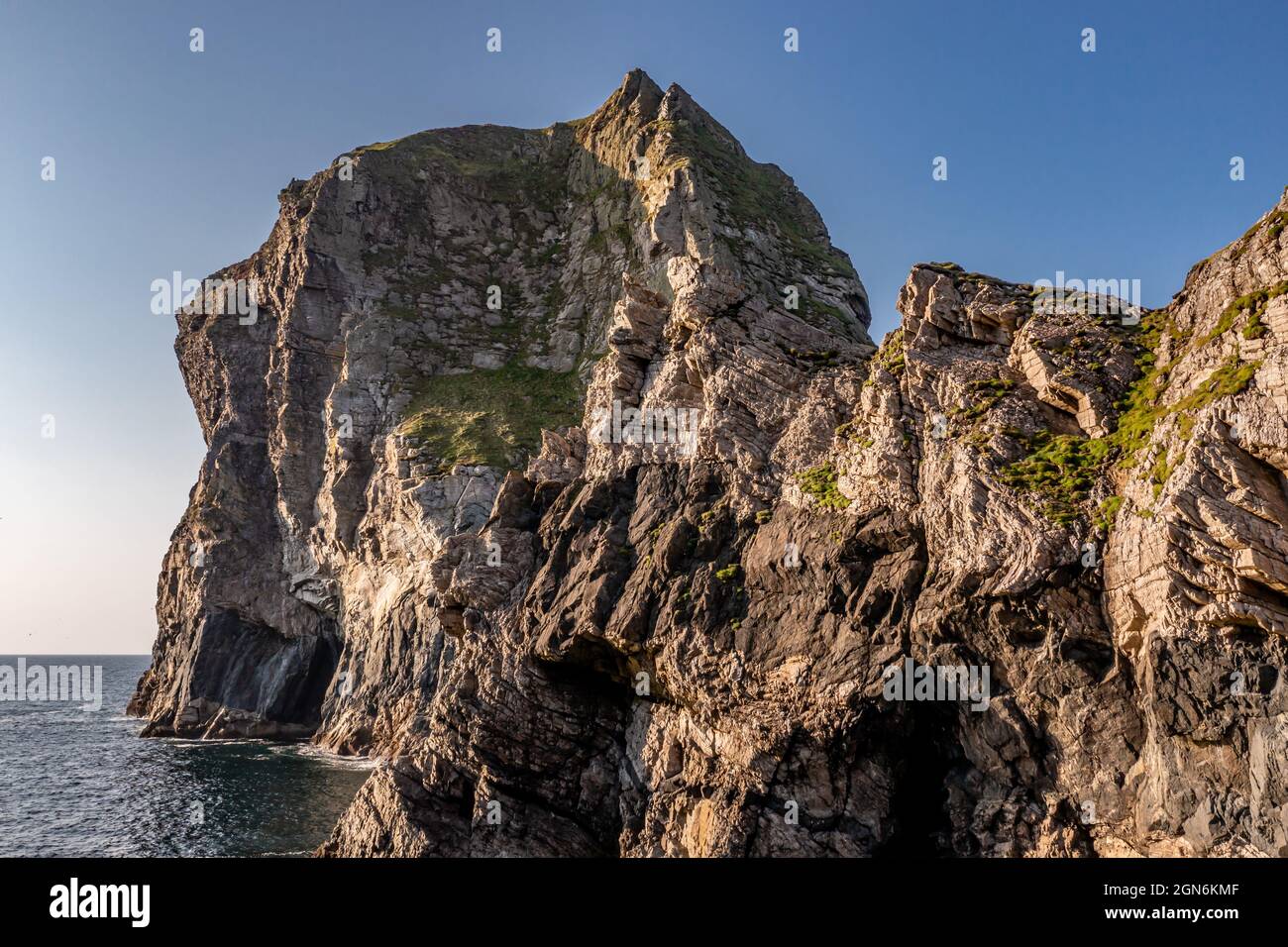 Aerial view of Tormore Island by Port between Ardara and ...