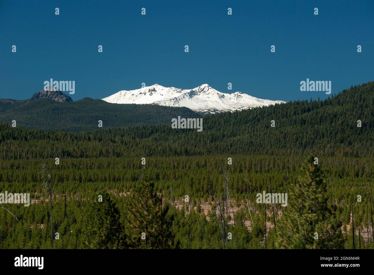 First snow on Oregon's Diamond Peak, as seen from the Cascade Lakes ...