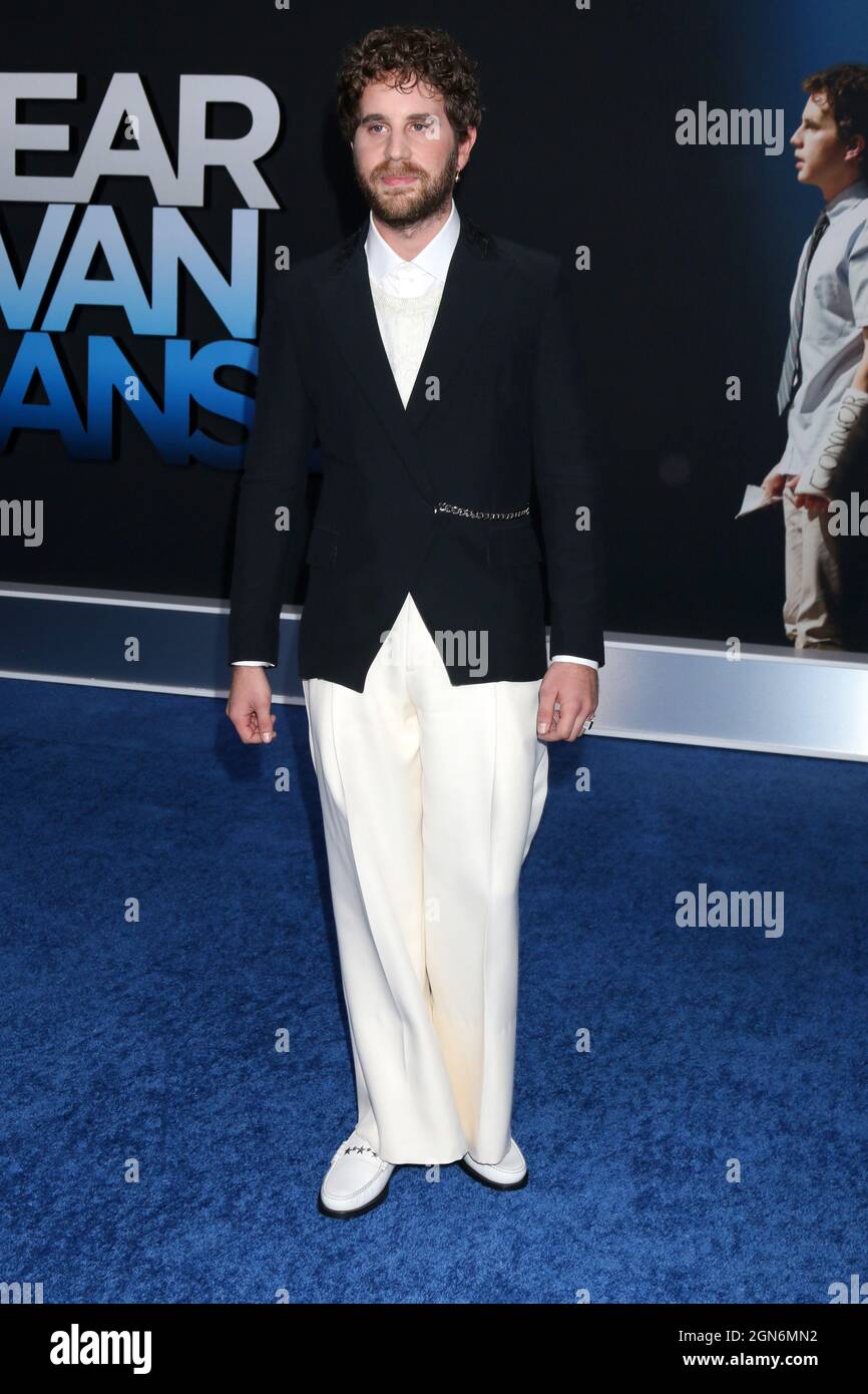 LOS ANGELES - SEP 22: Ben Platt at the Dear Evan Hansen Premiere at the ...