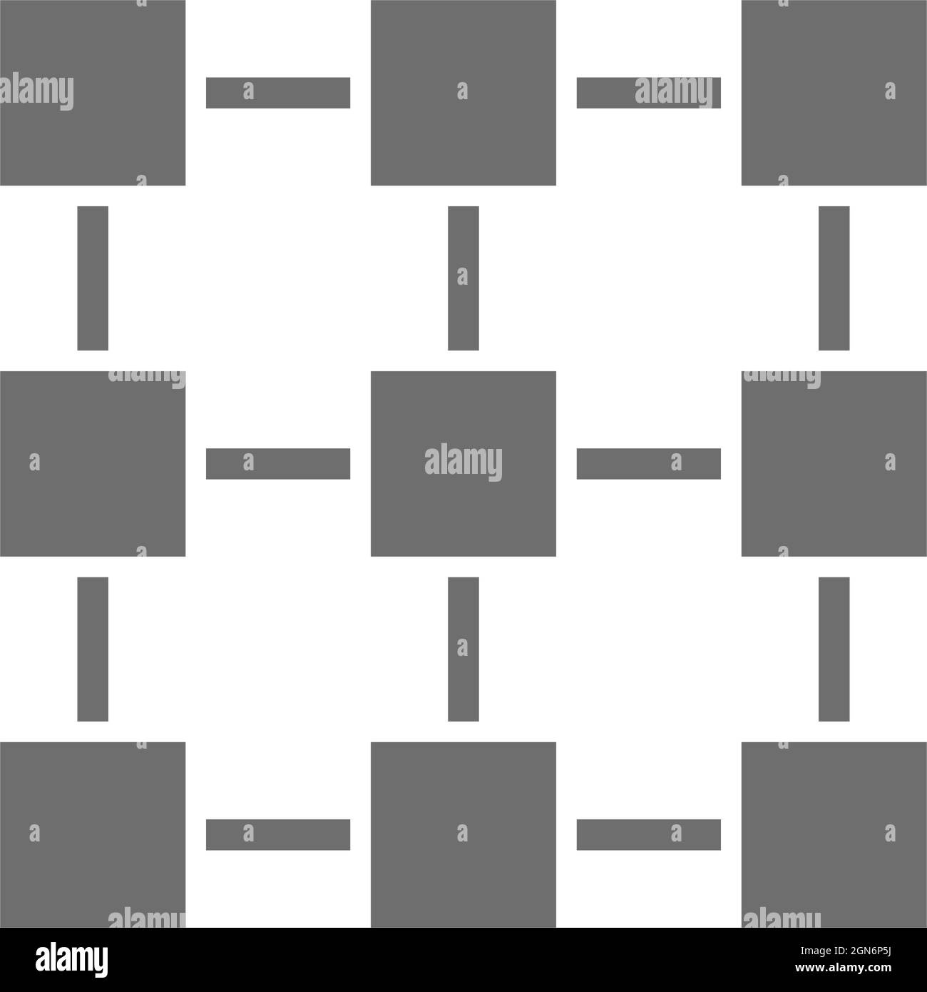 Matrix Interconnected System Blockchain Technology Block Chain Grey Icon Stock Vector Image