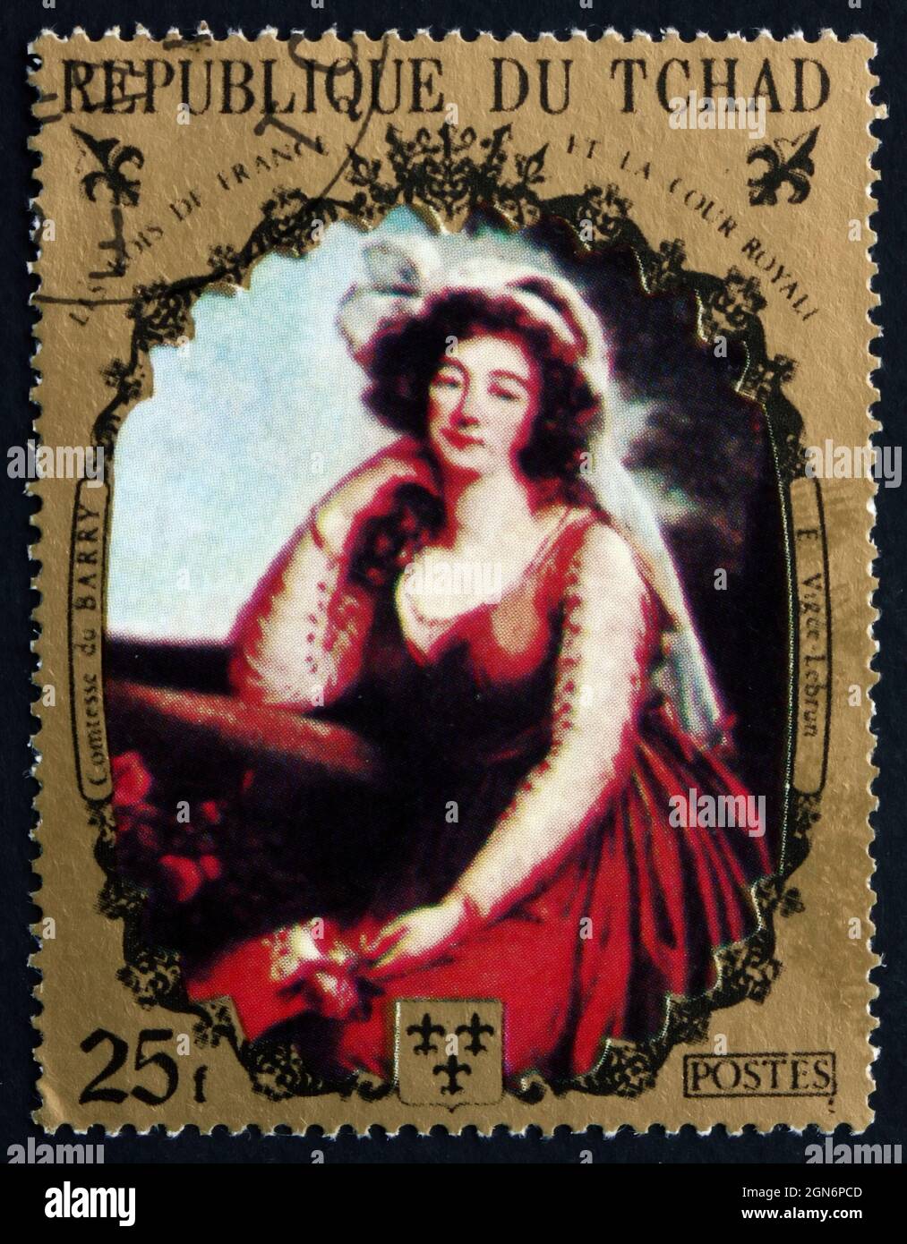 CHAD - CIRCA 1971: a stamp printed in Chad shows Comtesse du Barry ...