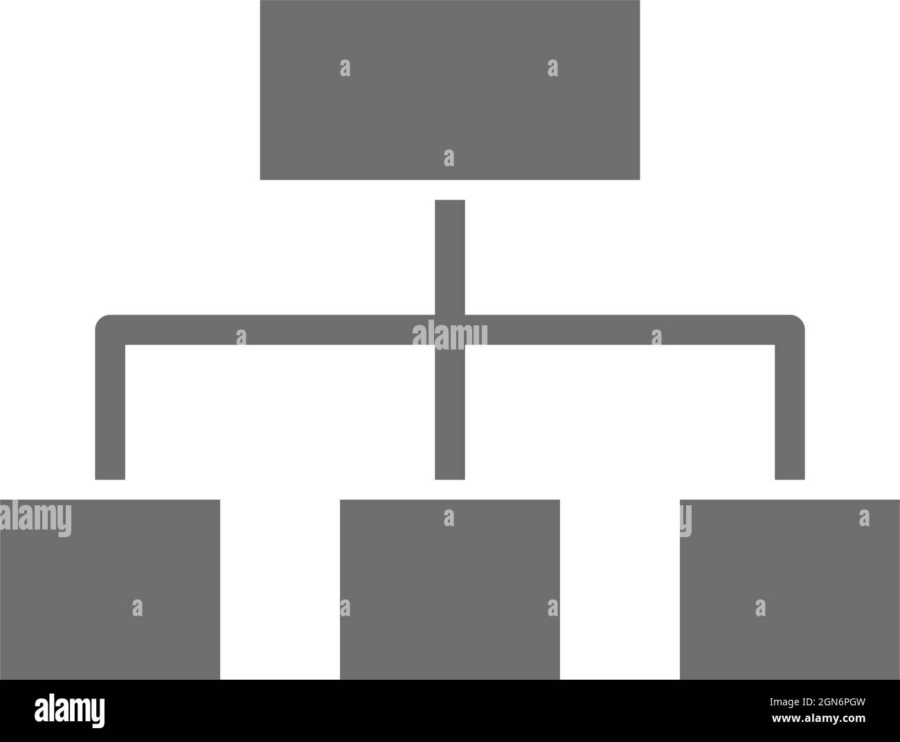 Hierarchical Graph Structure Grey Icon Isolated On White Background Stock Vector Image And Art