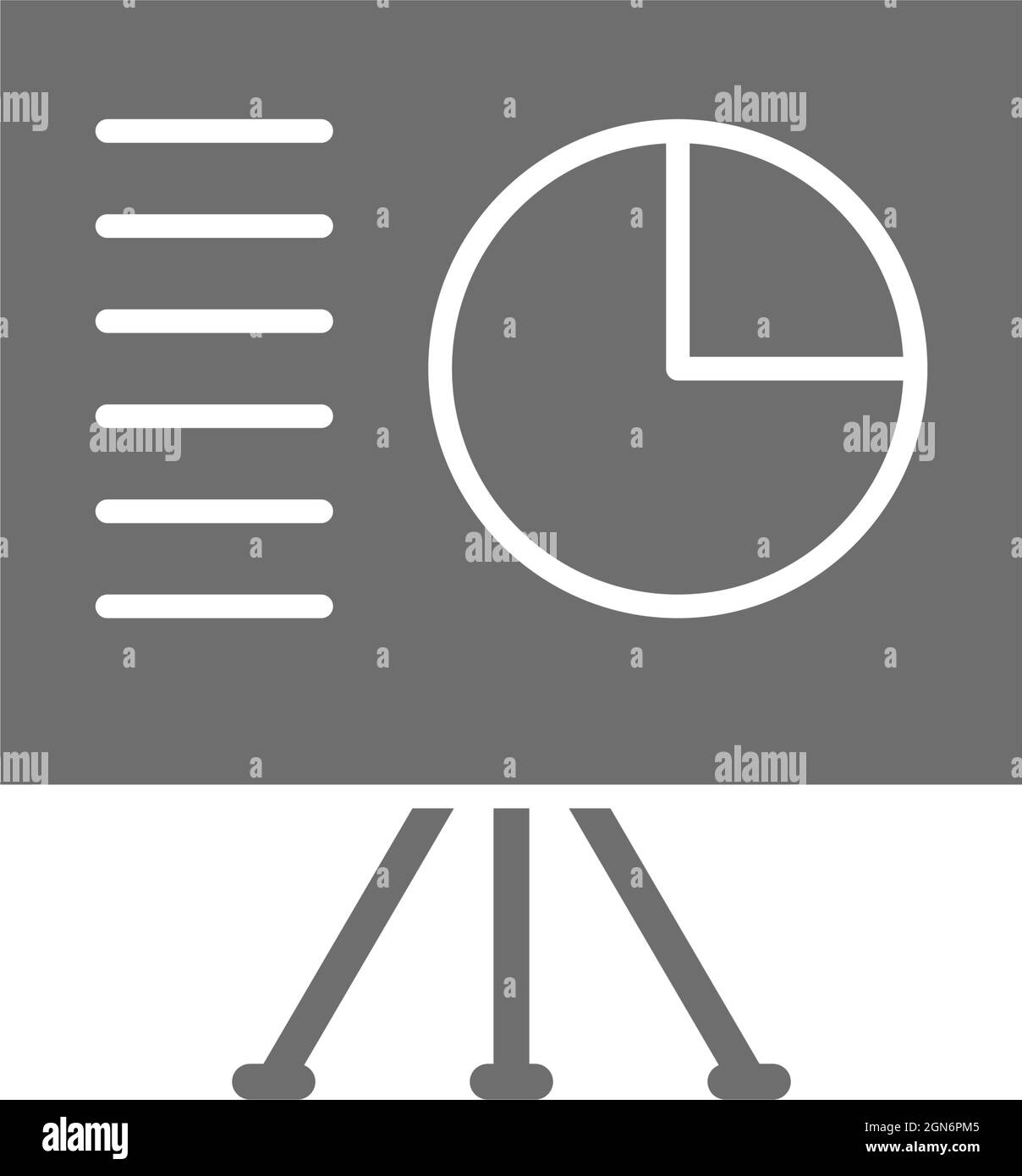 Project presentation with pie chart grey icon Stock Vector Image & Art ...