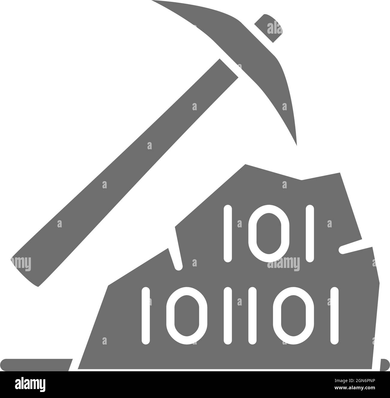 Pickaxe stone icon outline Stock Vector Images - Alamy