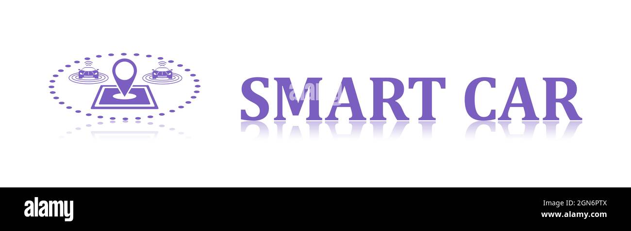 Illustration of a smart car concept Stock Photo - Alamy