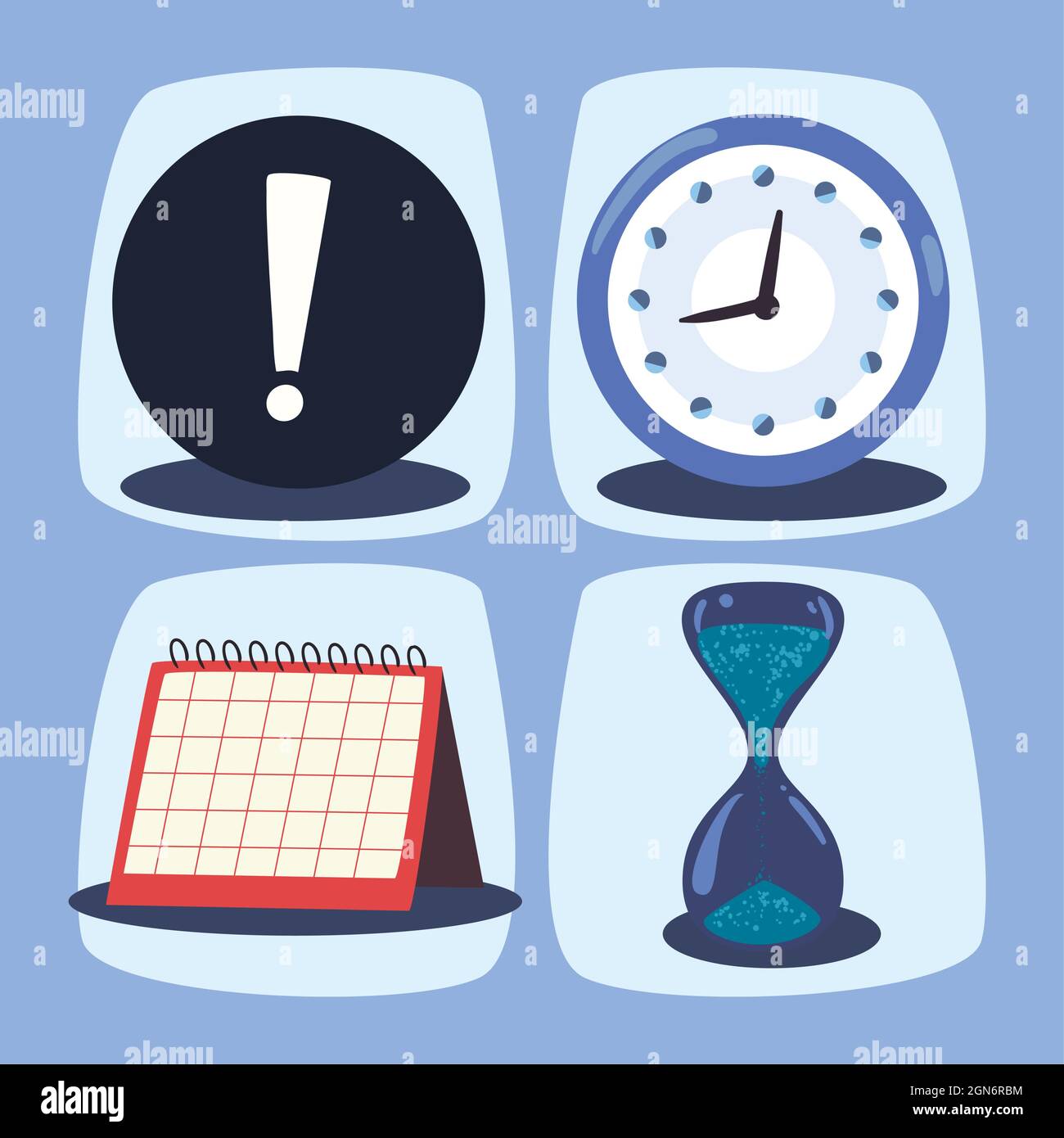 time clock symbol set on striped background Stock Vector Image & Art ...
