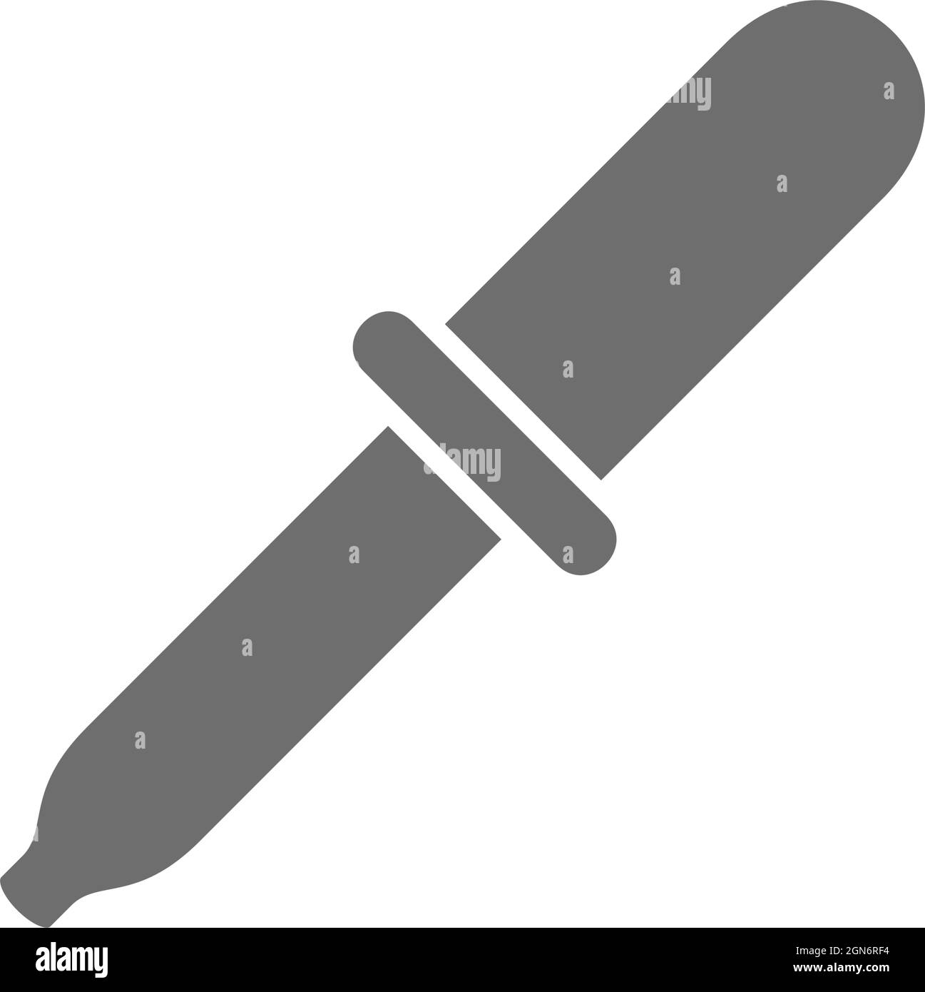 Dropper, pipette grey icon. Isolated on white background Stock Vector ...