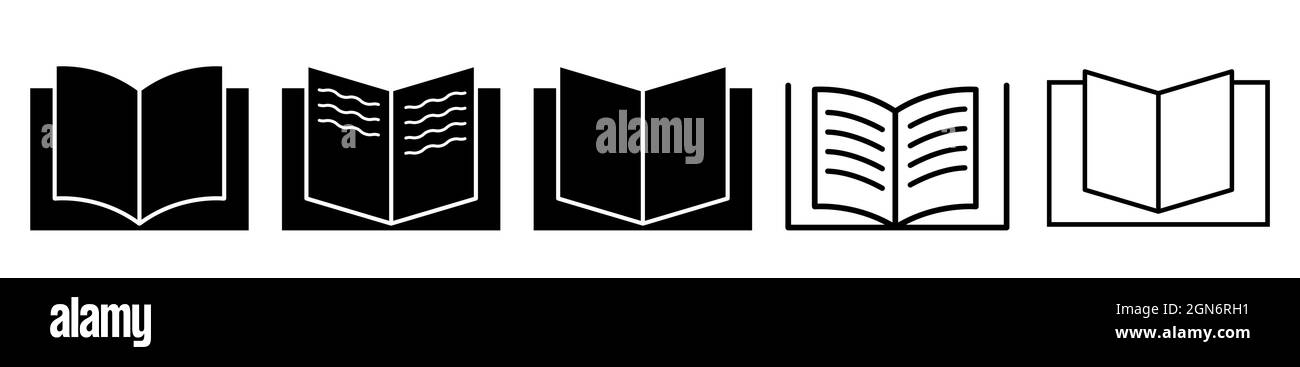 Book icon set. Simple book symbols. Vector illustration isolated on ...