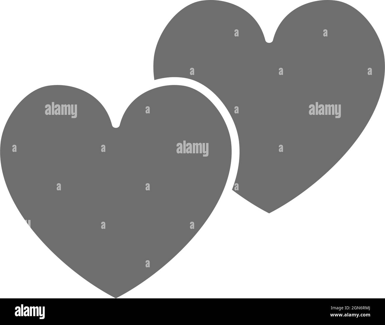 Vector hearts, favorite, positive feedback grey icon Stock Vector Image ...