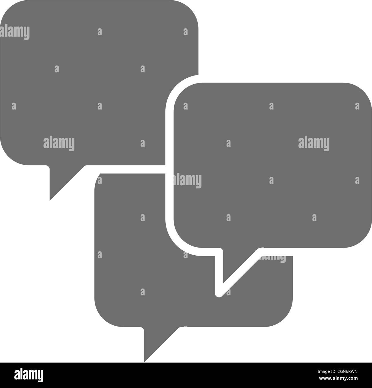 Speech bubbles, sms, chat, comments grey icon Stock Vector Image & Art ...