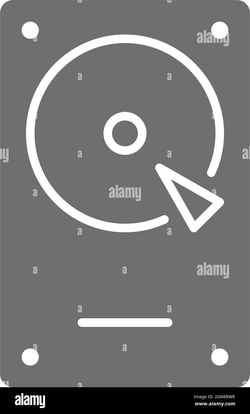 Vector hard drive disk, HDD grey icon Stock Vector Image & Art - Alamy