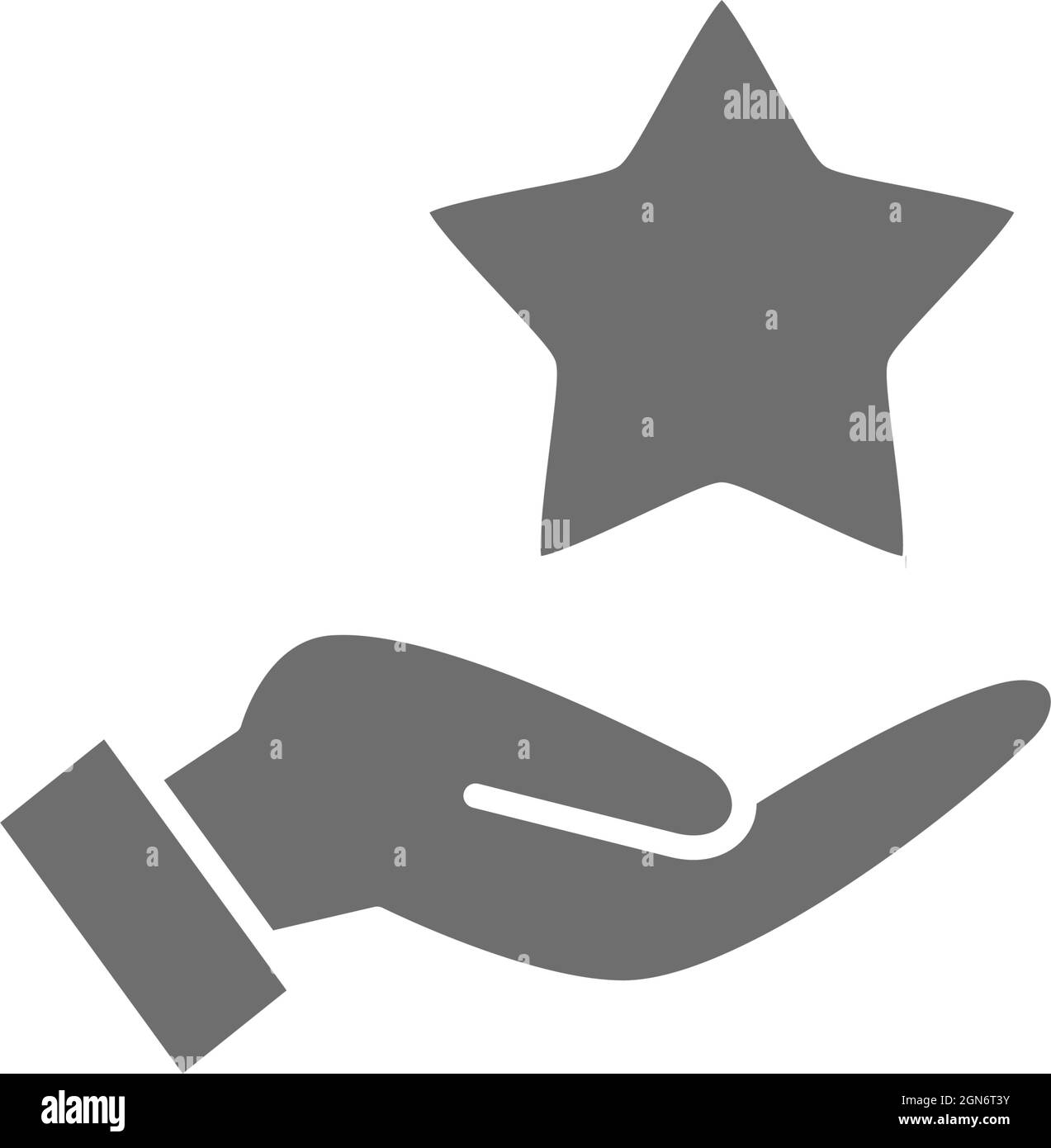 Vector hand holds star, feedback grey icon Stock Vector Image & Art - Alamy