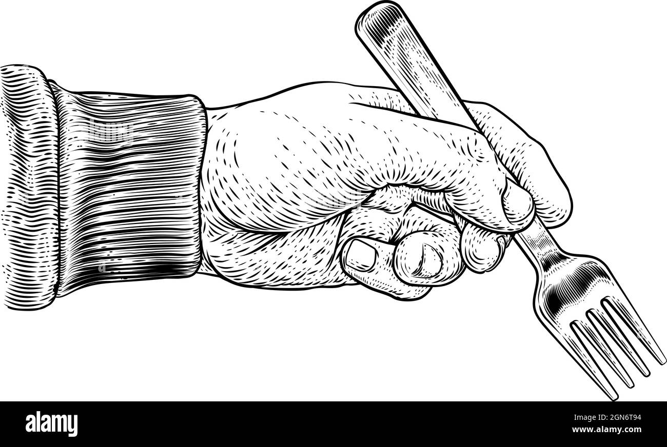 Vintage cutlery drawings hi-res stock photography and images - Alamy