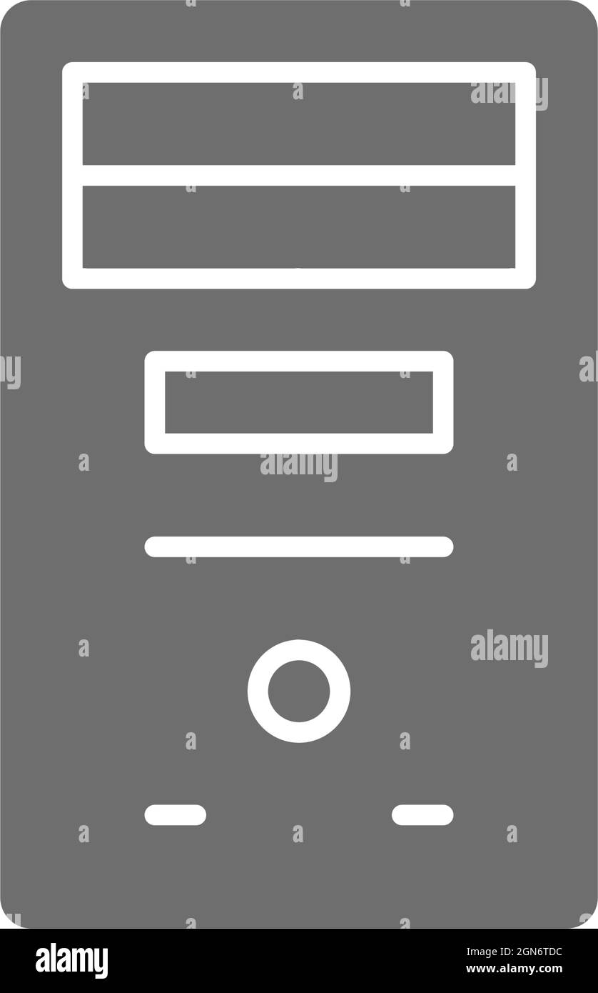 System unit, computer case, console grey icon Stock Vector Image & Art ...