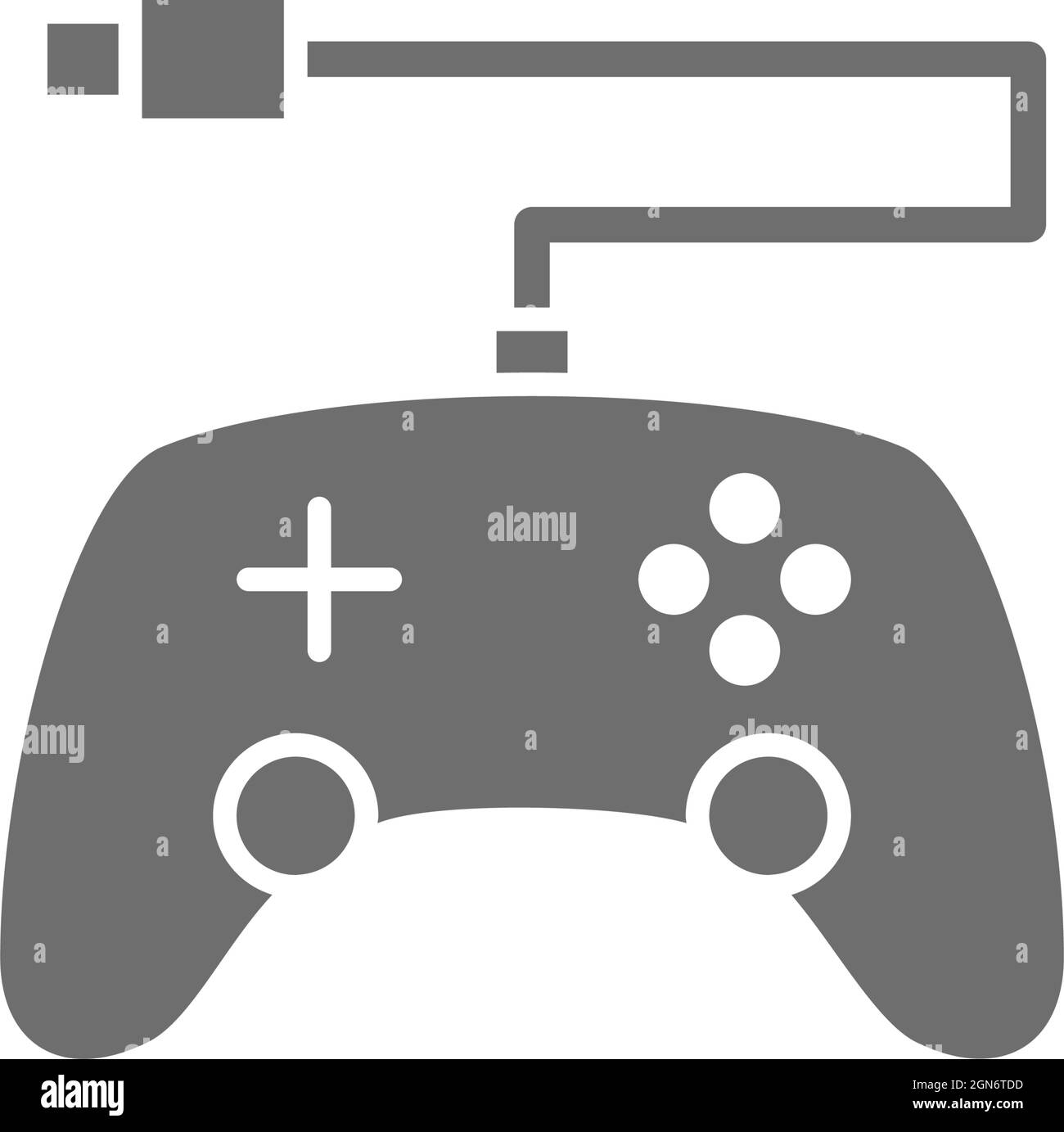 Gamepad, console controler grey icon. Isolated on white background ...