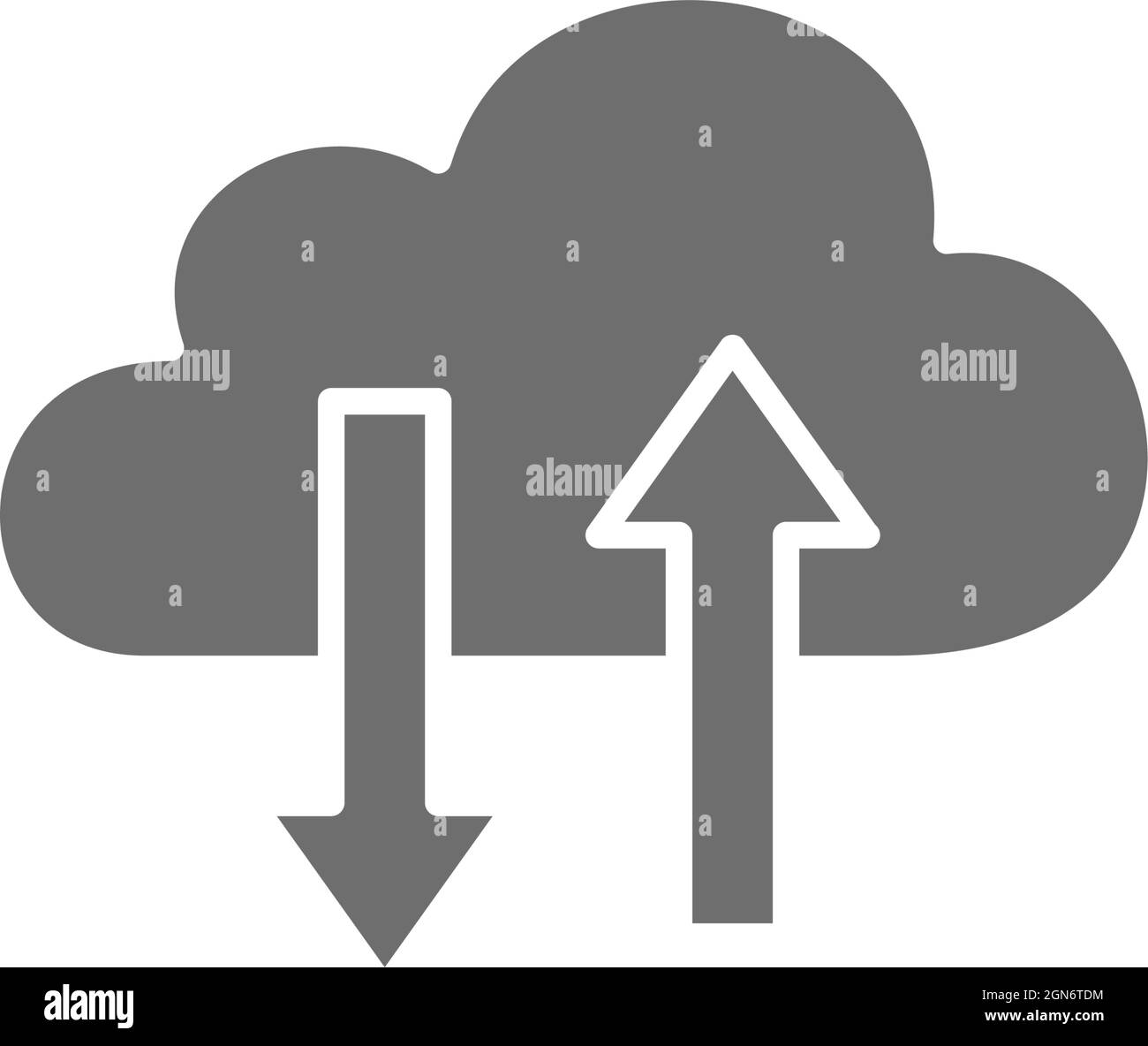 Vector cloud computing, data transfer grey icon Stock Vector Image & Art - Alamy