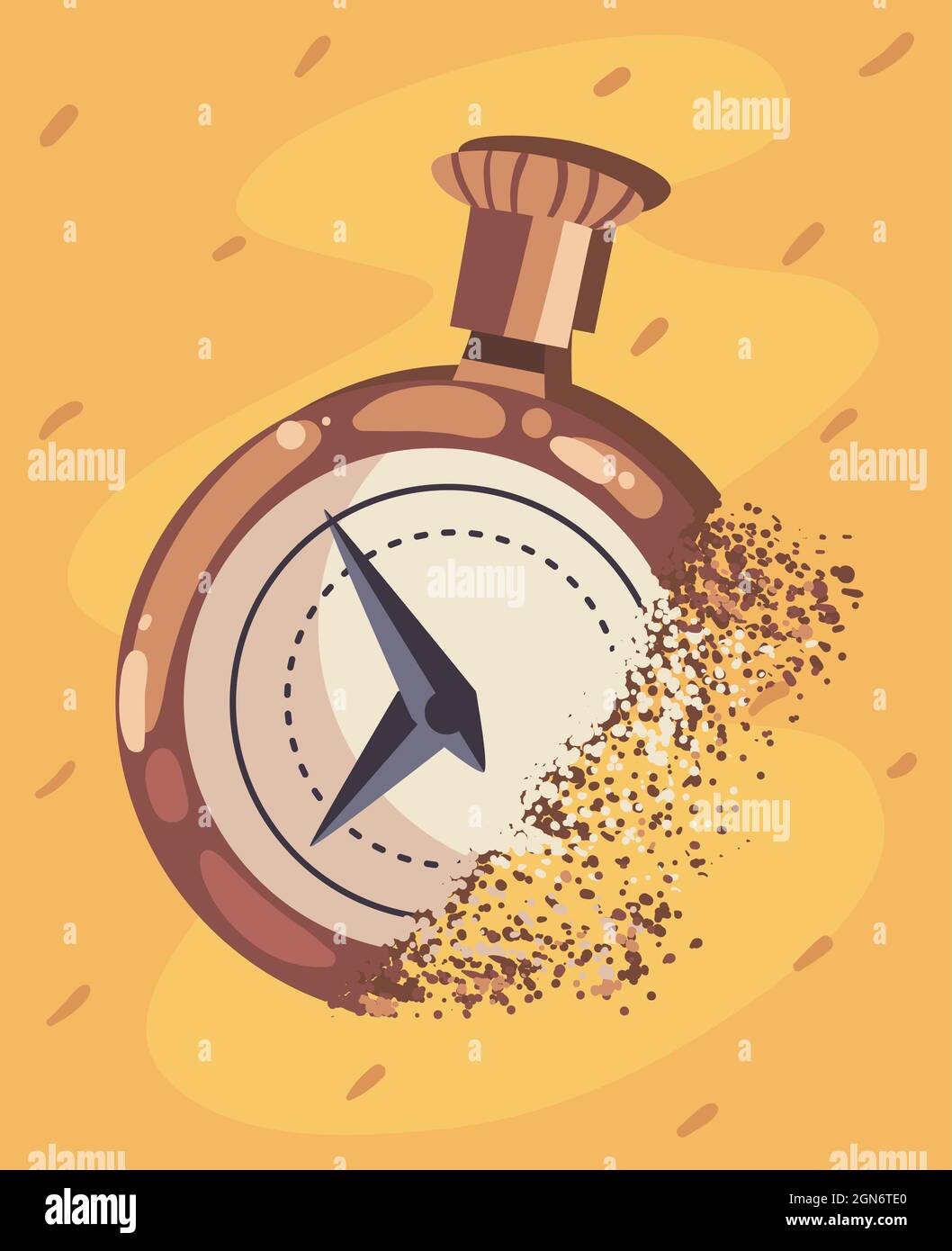 Chronometer tool on yellow background Stock Vector Image & Art - Alamy