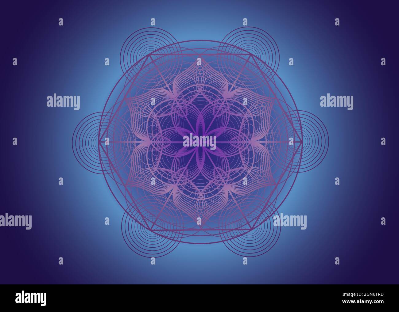 Seed of life symbol Sacred Geometry. Logo icon Geometric mystic mandala ...