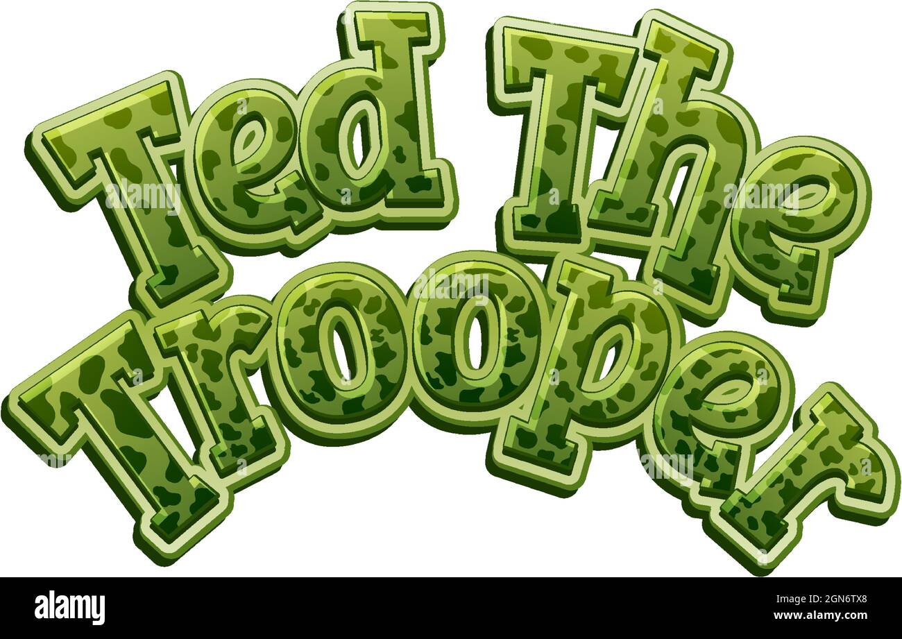 Ted The Trooper logo text design illustration Stock Vector Image & Art ...