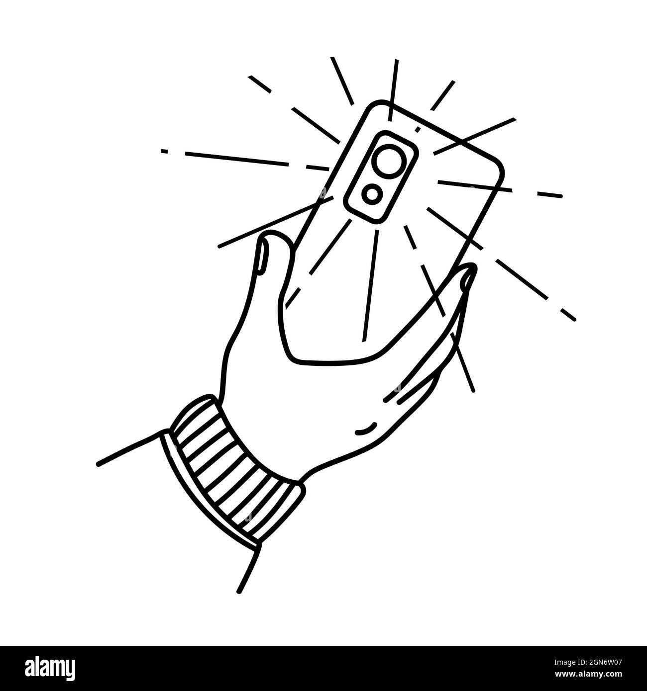 Cell phone flashlight Stock Vector Images - Alamy