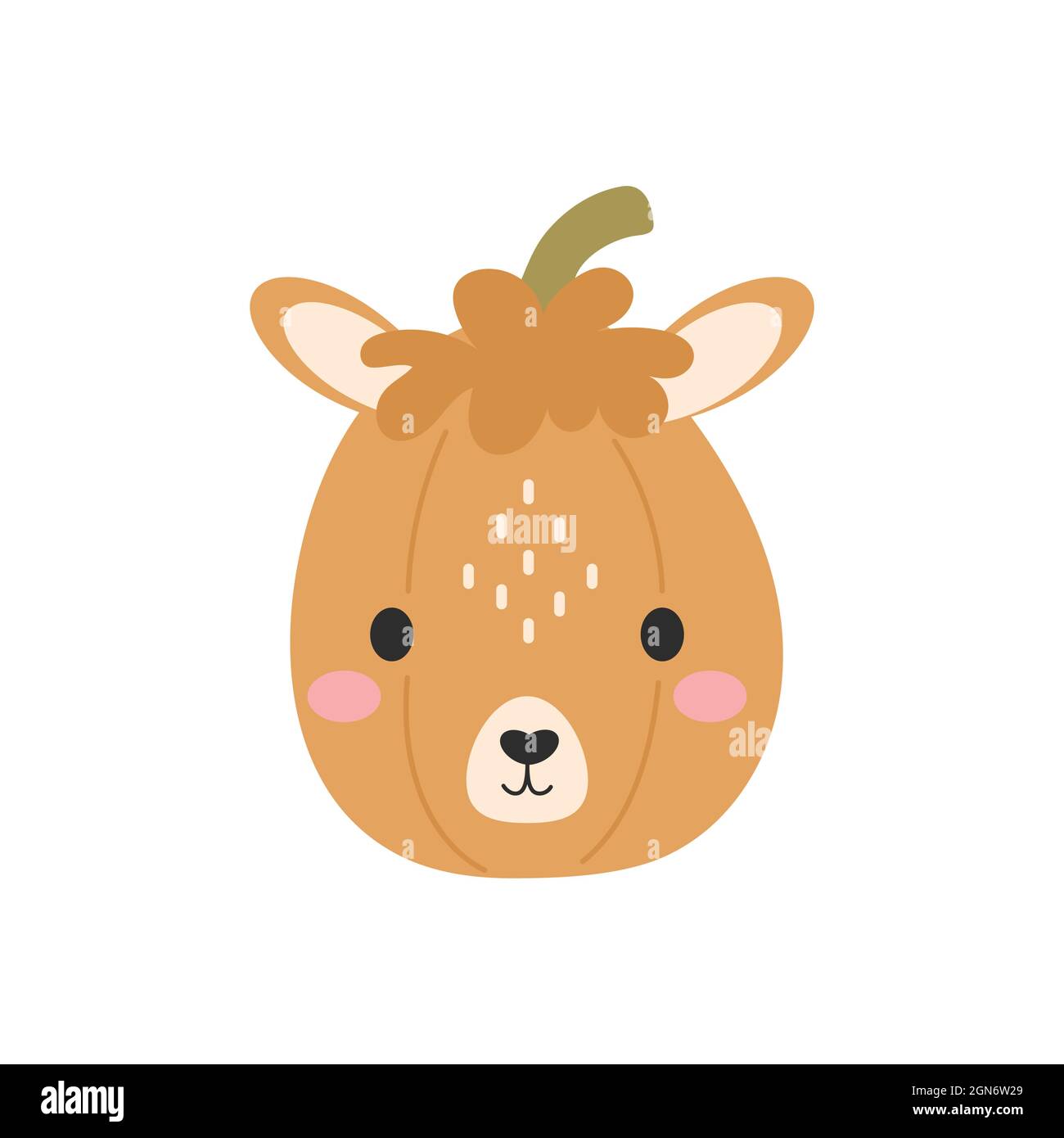 Cartoon Alpaca Face