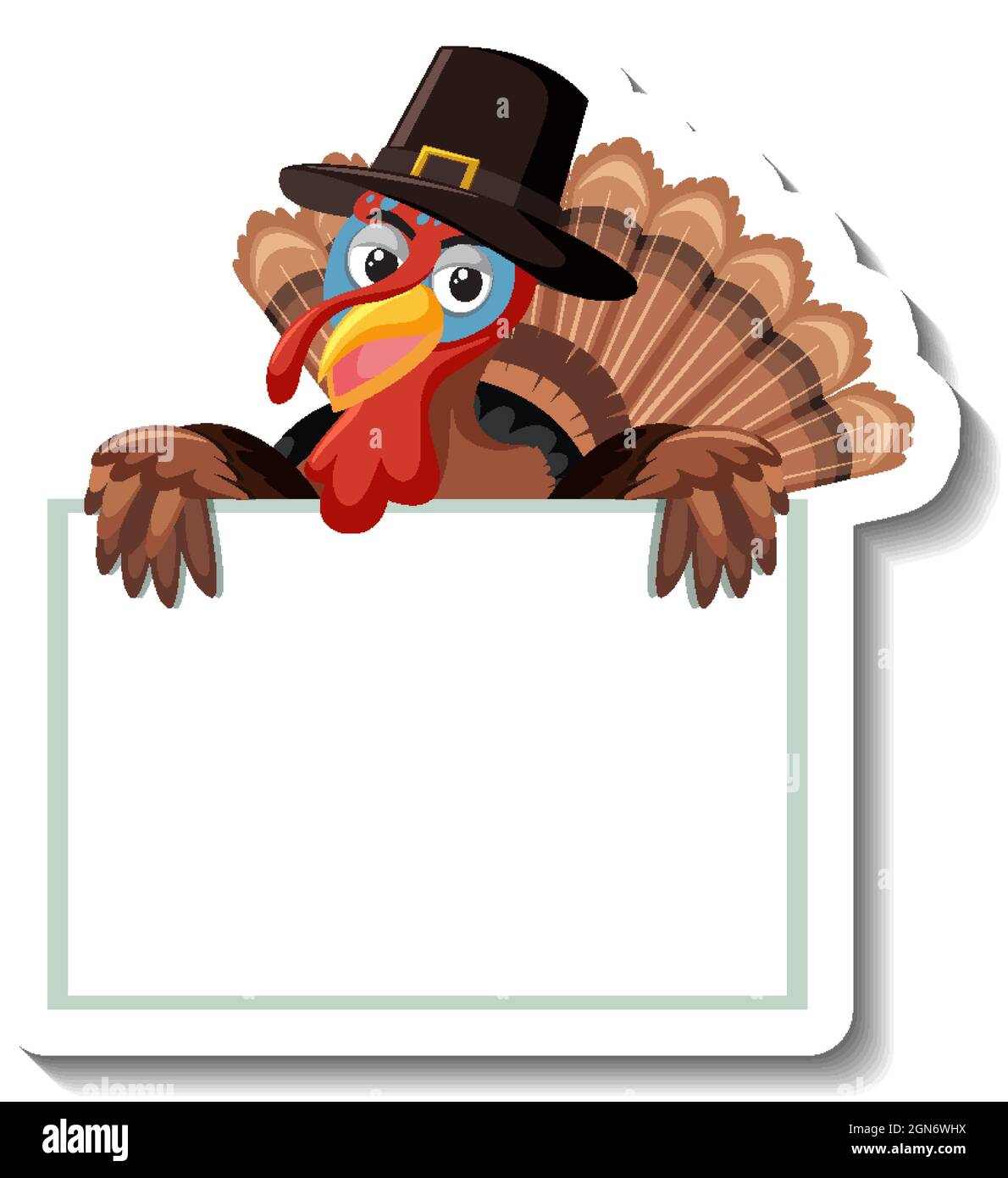 Isolated turkey sticker on white background illustration Stock Vector ...