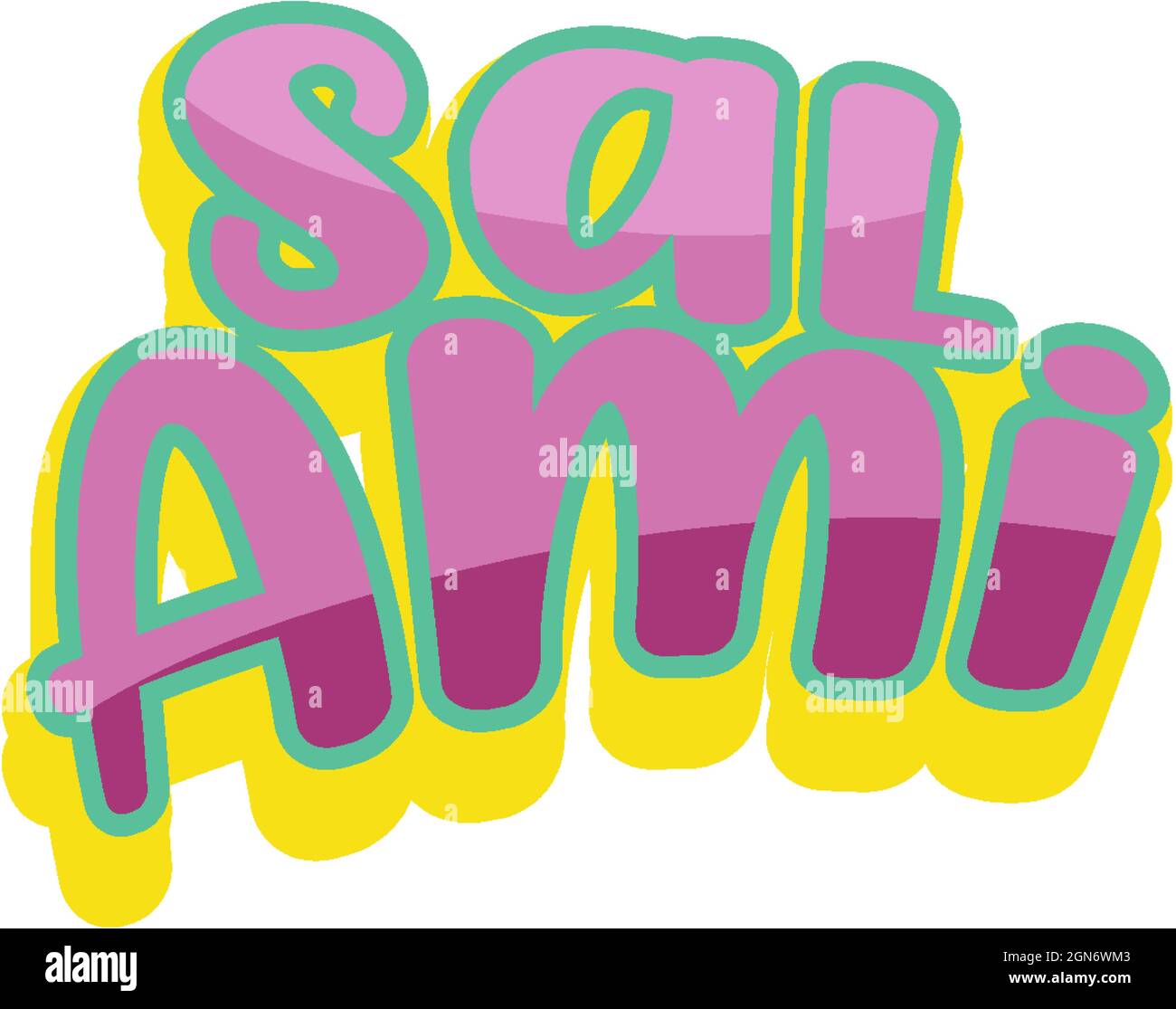 Salami logo text design illustration Stock Vector Image & Art - Alamy