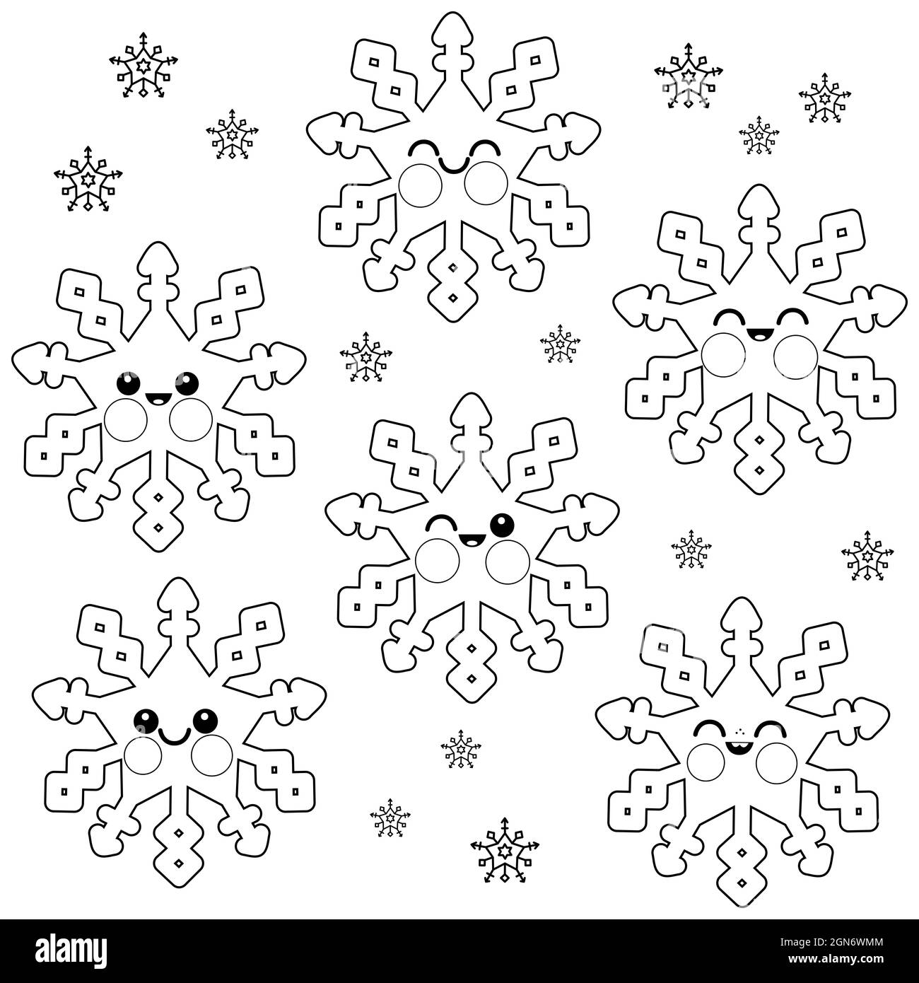 Set characters christmas cute Cut Out Stock Images & Pictures - Alamy