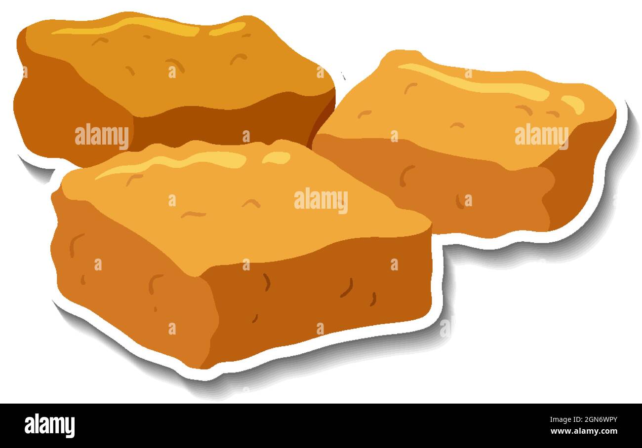 Biscuits sticker on white background illustration Stock Vector Image ...