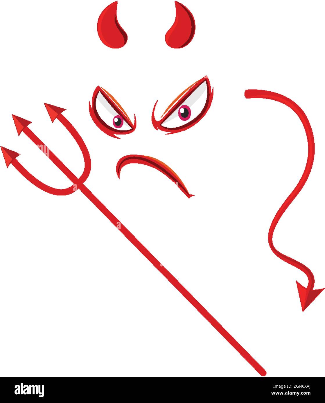 Evil face with devil element illustration Stock Vector Image & Art - Alamy