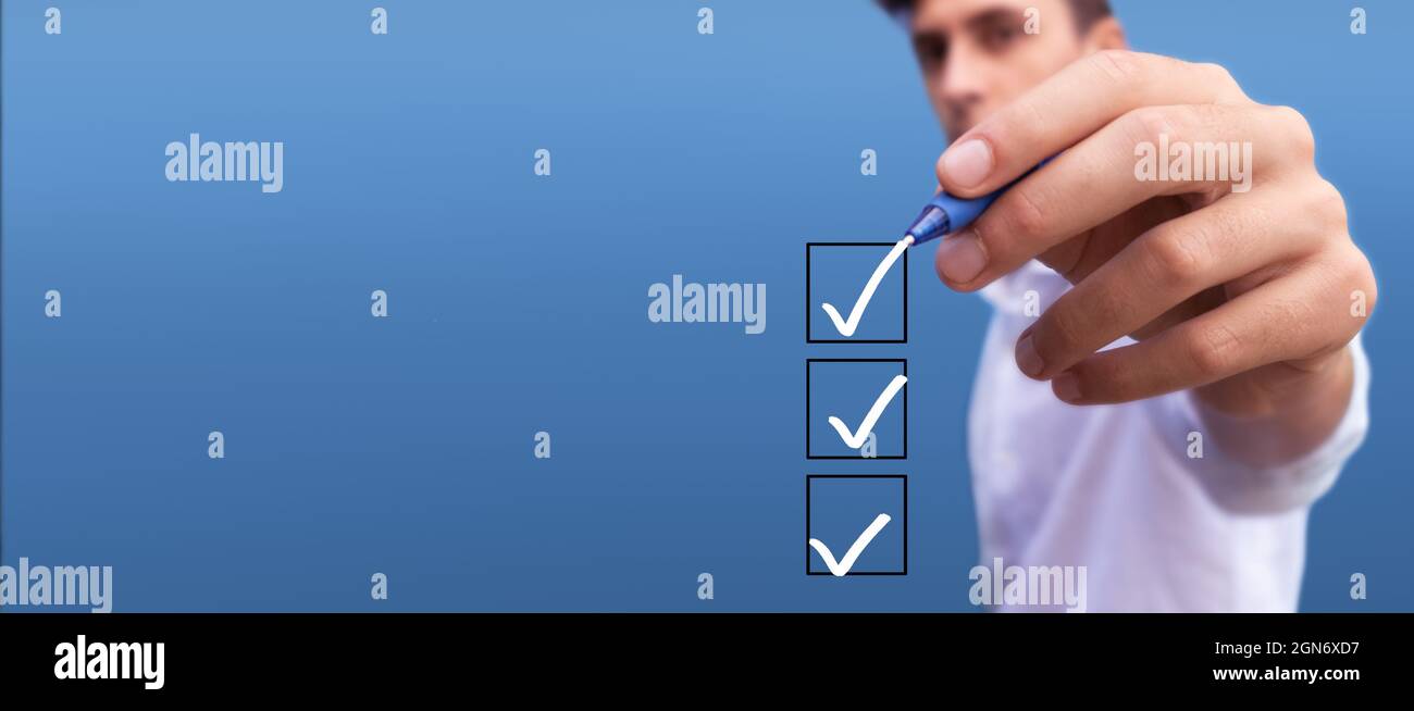 Checkbox selection on white paper hi-res stock photography and images ...