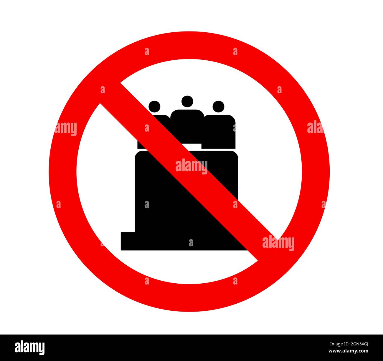 Get together Not Allowed Vector Sign, No People Allowed Stock Vector ...