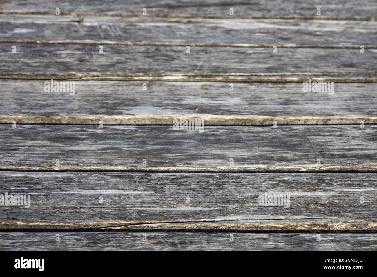 Exterior Pine Wooden Floor Bending Due To Climate Change Stock Photo ...