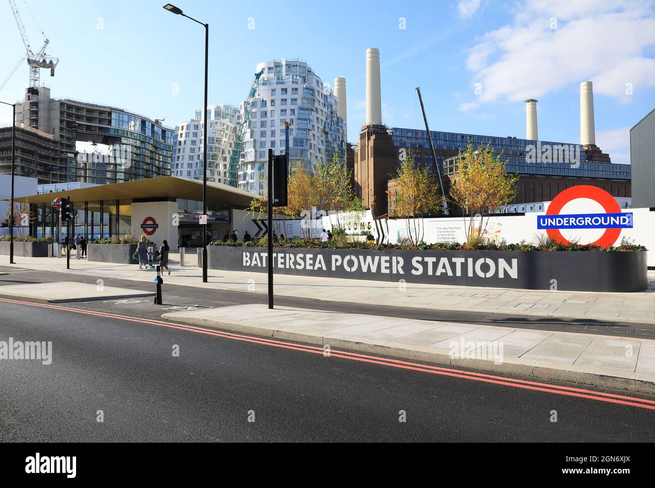 The new Battersea Power Station tube stop, on the Northern Line ...