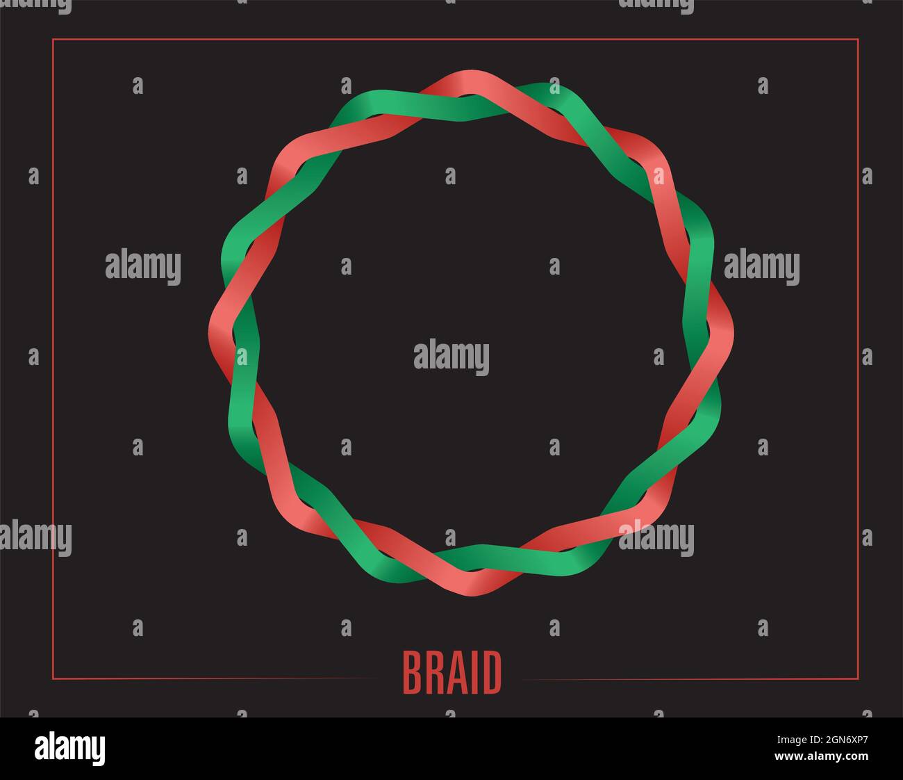 Frame design object in red and green. Vector illustration. EPS10 Stock ...