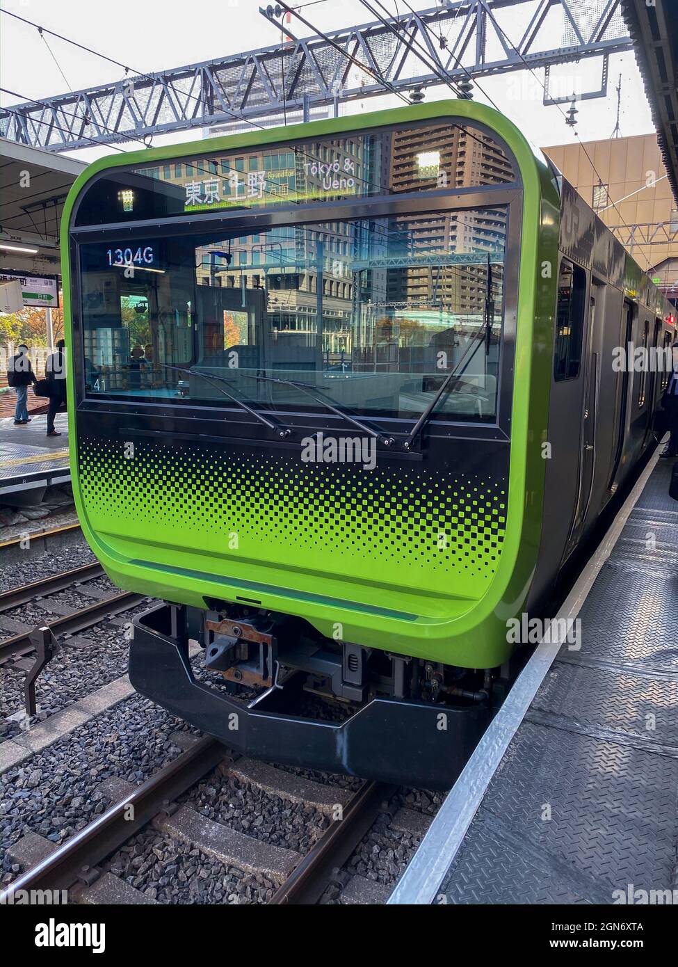 Tokyo, Japan - 19 November 2019: Japan Railway Yamanote Line commuter ...