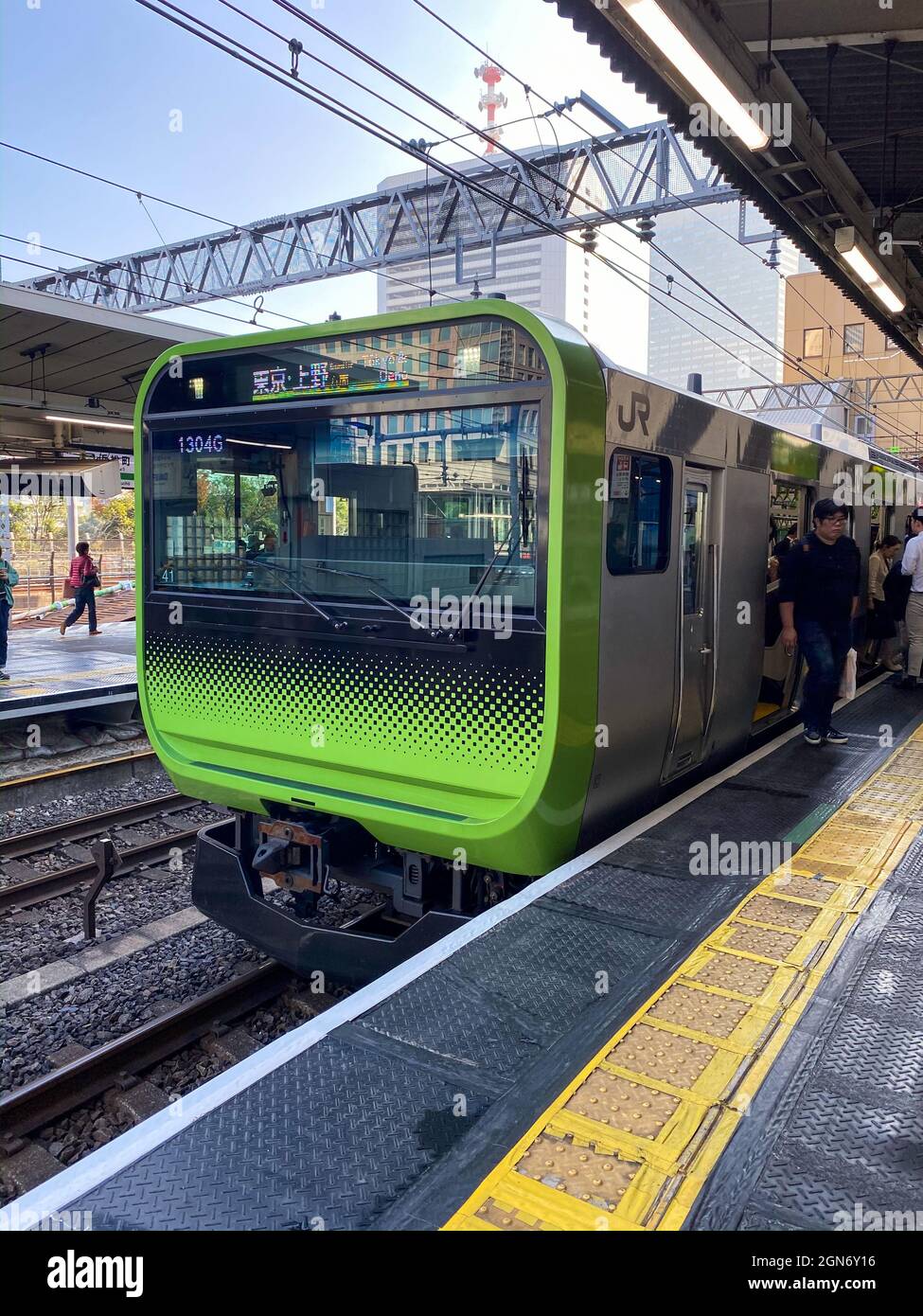 Tokyo, Japan - 19 November 2019: Japan Railway Yamanote Line commuter ...