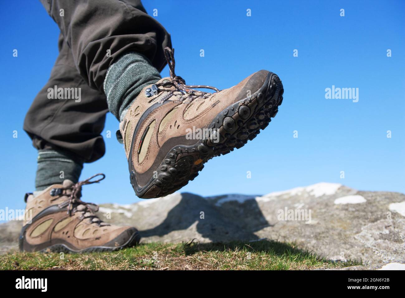 Legs walking boots countryside hi-res stock photography and images - Alamy