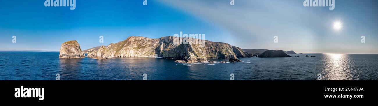 Aerial view of Cnoc na Mara, Lurking fear and Tormore Island at ...