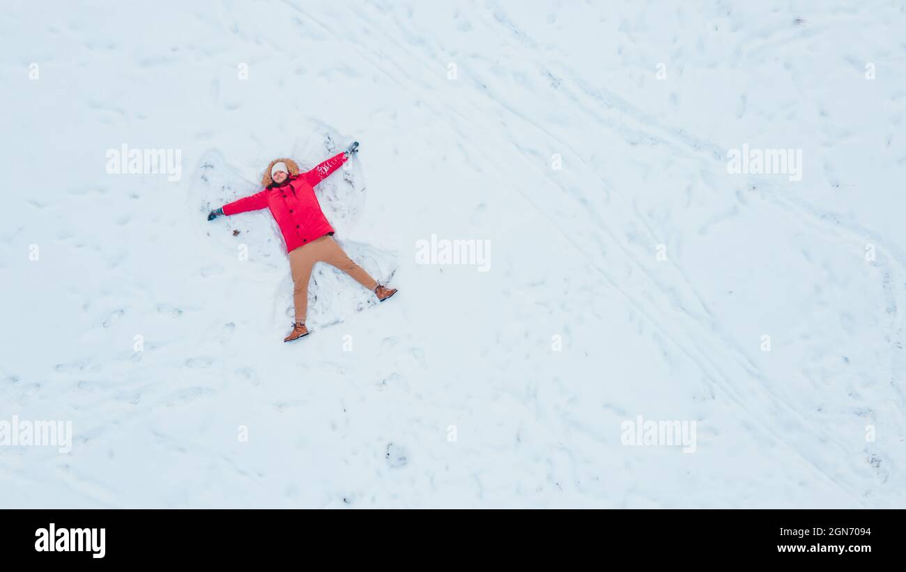 Snow angel man hi-res stock photography and images - Alamy