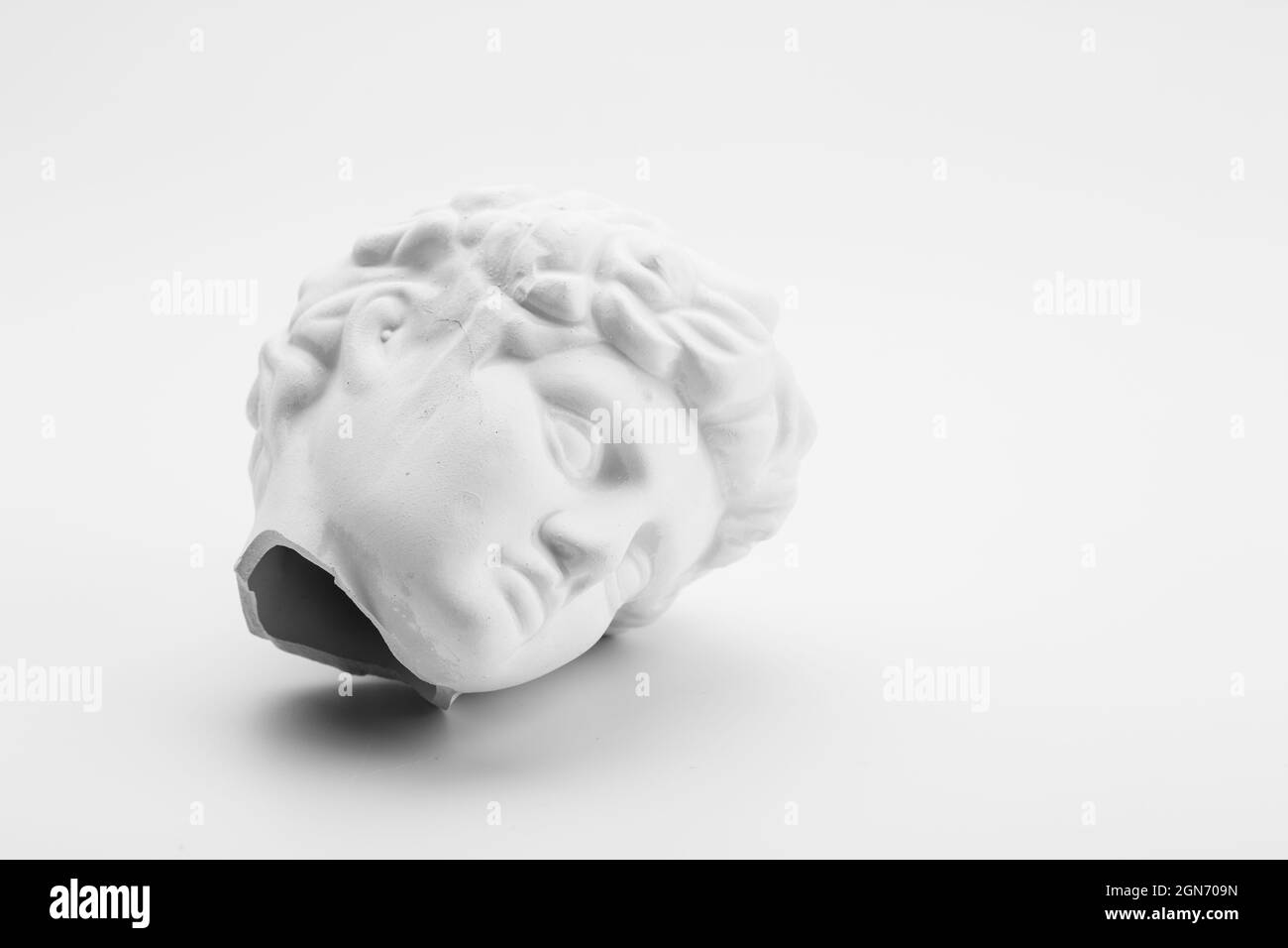Broken plaster head sculpture of David Stock Photo - Alamy