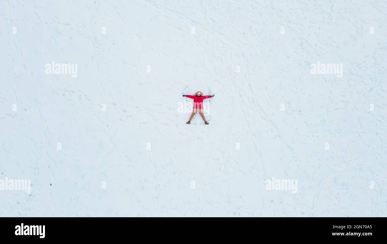 Snow angel man hi-res stock photography and images - Alamy
