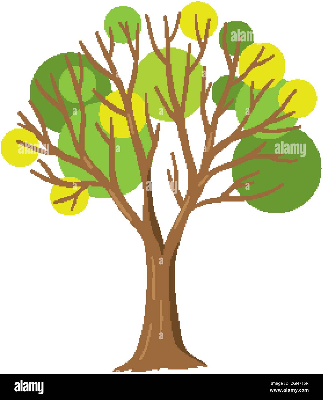 Simple tree on white background illustration Stock Vector Image & Art ...