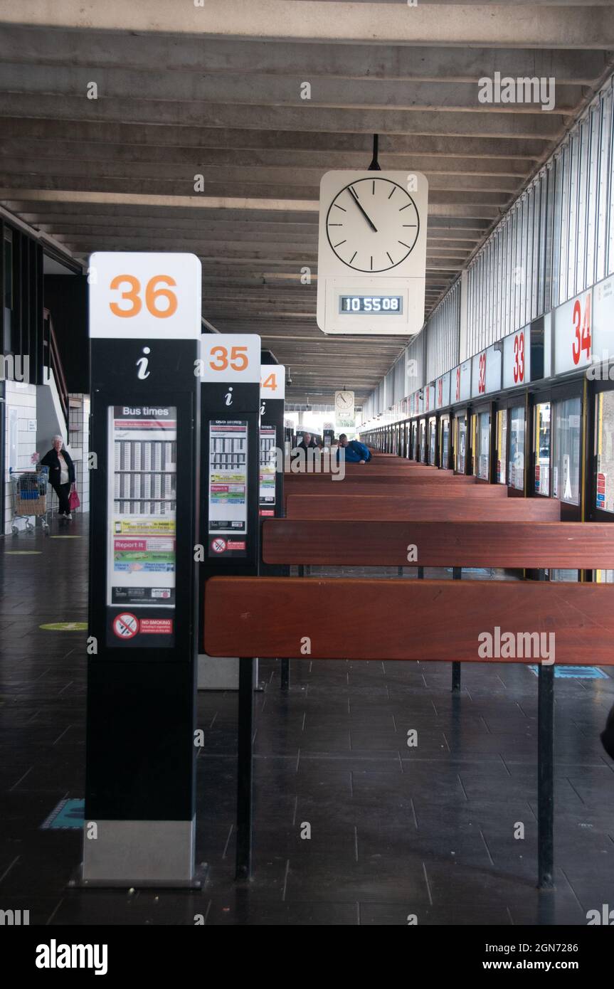 Around the UK - Preston Bus Station Interior Stock Photo - Alamy