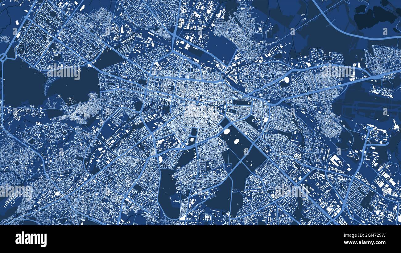 Detailed blue map poster of Sofia city administrative area. Skyline panorama. Decorative graphic ...