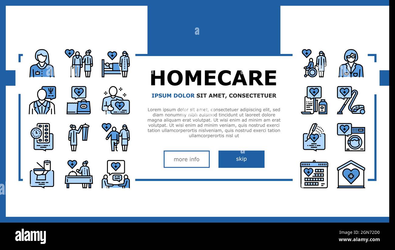 Homecare Services Landing Header Vector Stock Vector Image & Art - Alamy