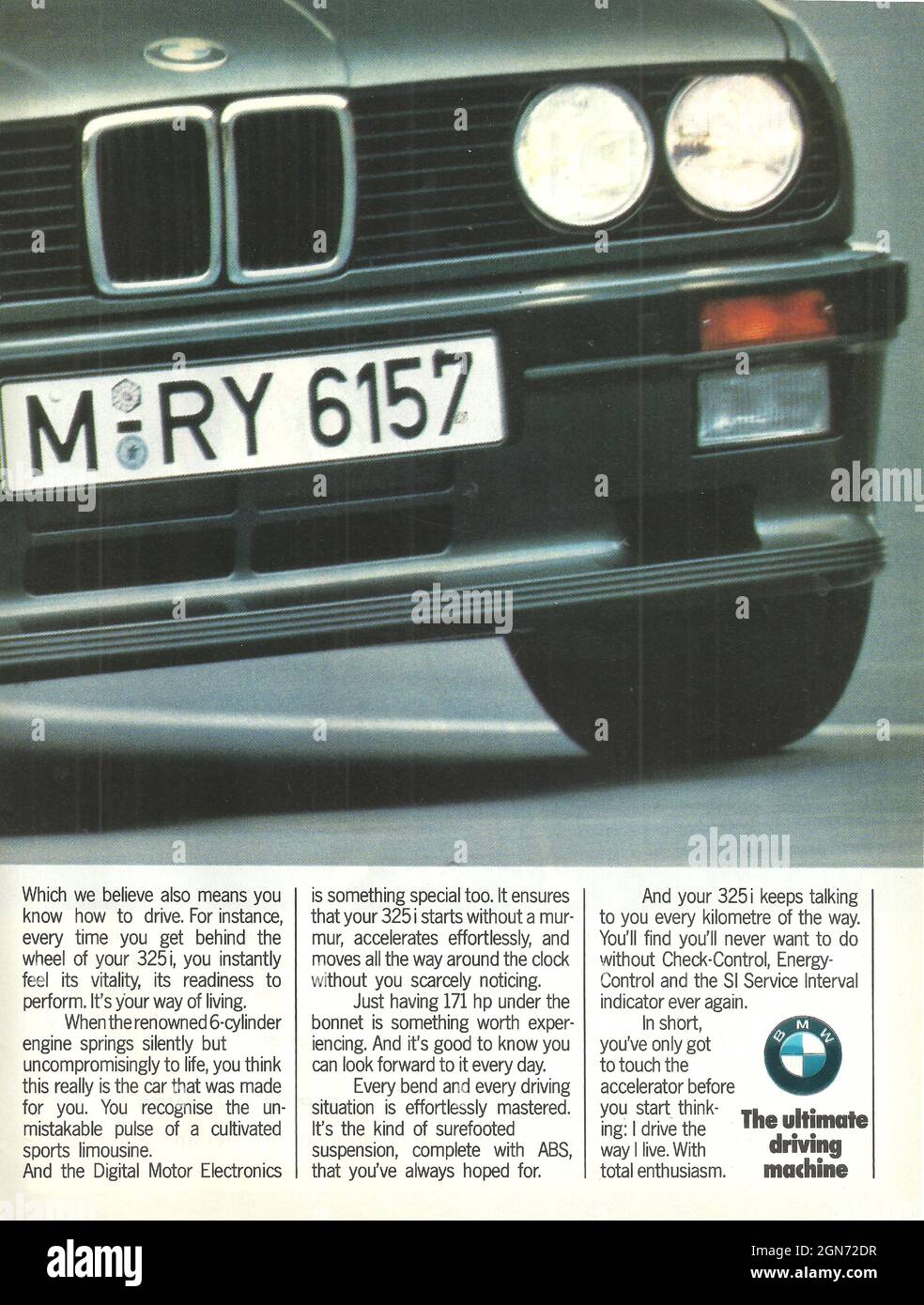 Vintage advertisement paper ad of BMW cars motorbike Stock Photo - Alamy