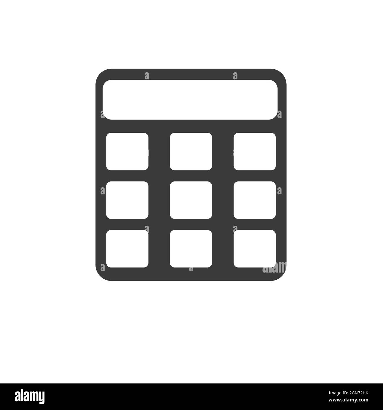 Calculator icon isolated on white background, calculated symbol Stock ...